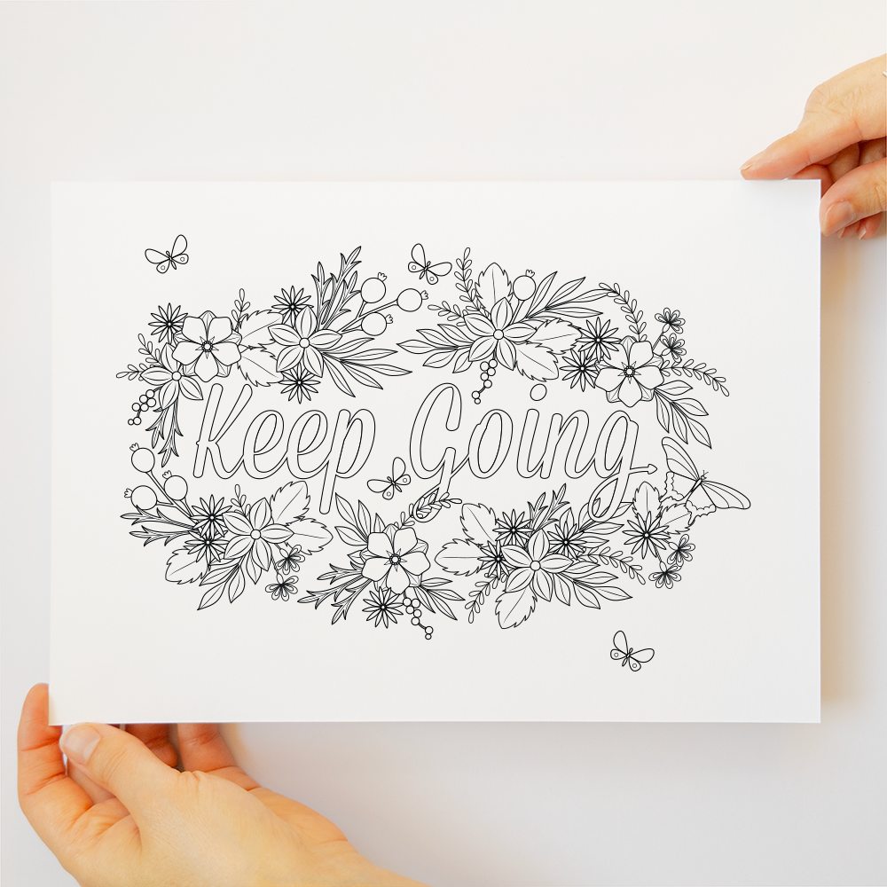 Pep Talk Colouring Pages (instant download) – Lacewing Creative